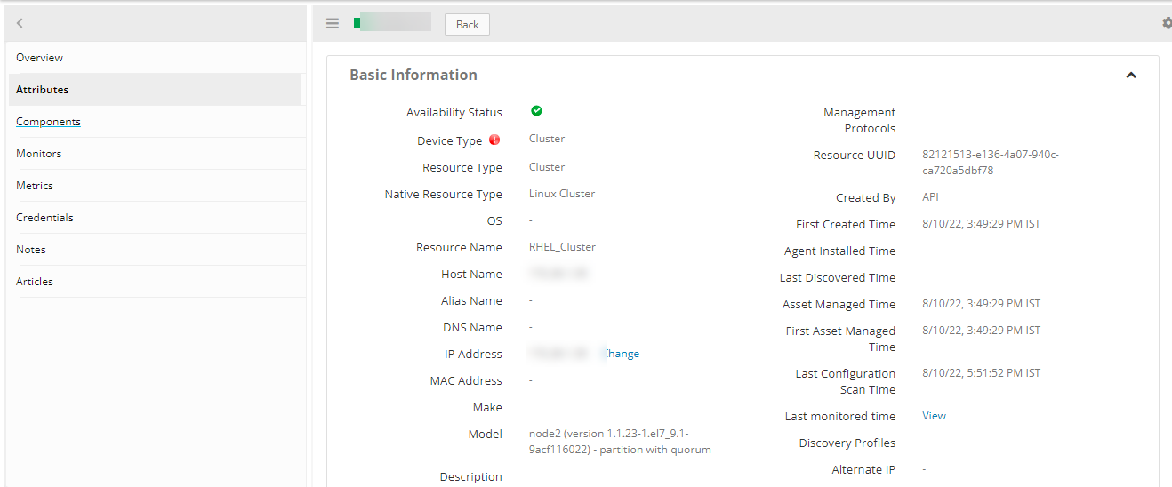 Linux cluster monitoring | OpsRamp Documentation Linux cluster monitoring | OpsRamp Documentation